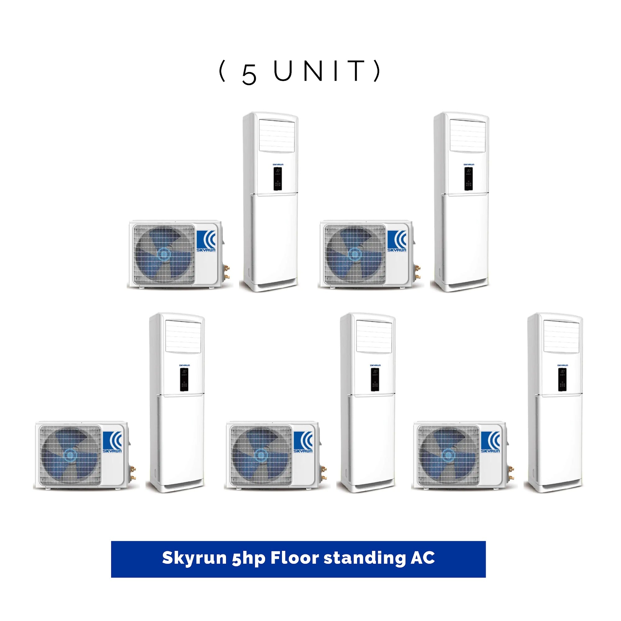 COMBO DEAL!! (5 UNIT COMBO) SKYRUN 5HP Floor Standing AC KF-120LWC-AD/X ...